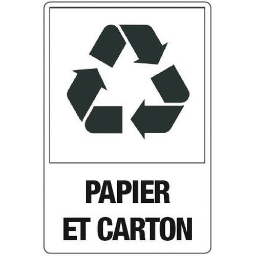 Étiquettes adhésives pour tri sélectif Papier et carton - Manutan.ch