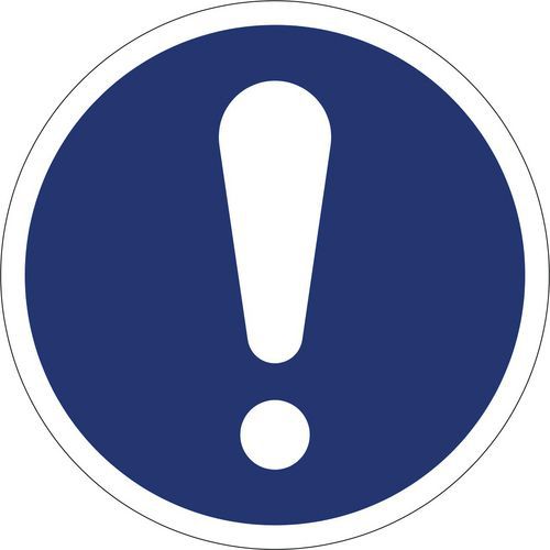 Gebotszeichen ISO 7010, Allgemeines Gebotszeichen, Kunststoff-Folie ...