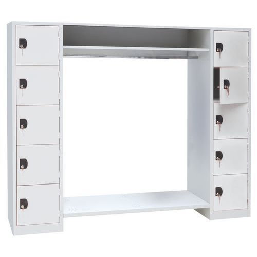 Spind Modulo mit mehreren Fächern und offener Garderobe - 1 bis 2 ...