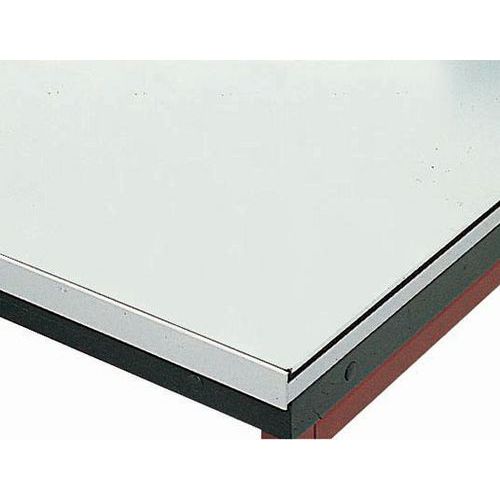 Modularer Labortisch – emailliertes Glas – mit Rückwand - Manutan.ch
