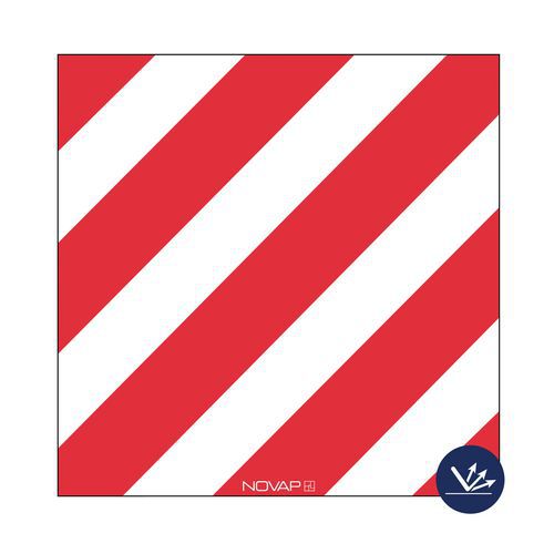Panneau de signalisation hachuré rouge/blanc - Novap - Manutan.ch