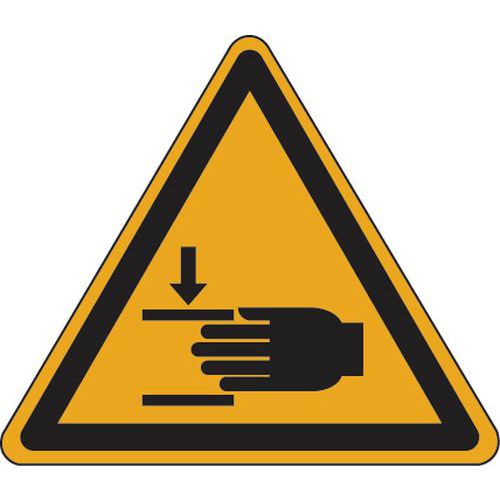 Warnschild - Quetschgefahr - selbstklebend Manutan Schweiz