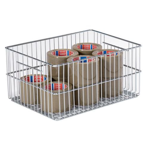 Stapelbarer Behälter aus Stahldraht - Länge 400 mm - 20 L - Sameto ...