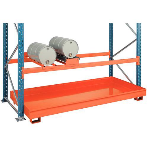 Bac de rétention métallique pour rayonnage - 440 L - Sameto Technifil ...