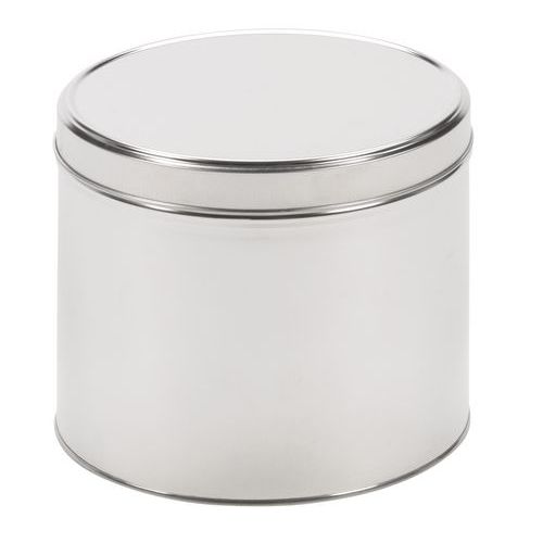 Runde Metalldose mit Stülpdeckel - Manutan.ch