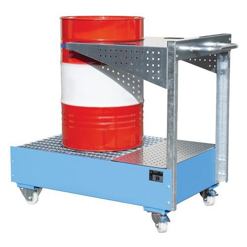Mobile Auffangwanne mit Konsole - 1 Fass à 200 Liter - Bauer - Manutan.ch